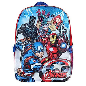 Marvel Avengers 16" Backpack With Detachable Matching Lunch Box Featuring Ant-Man, Black Panther and Other Super Heros