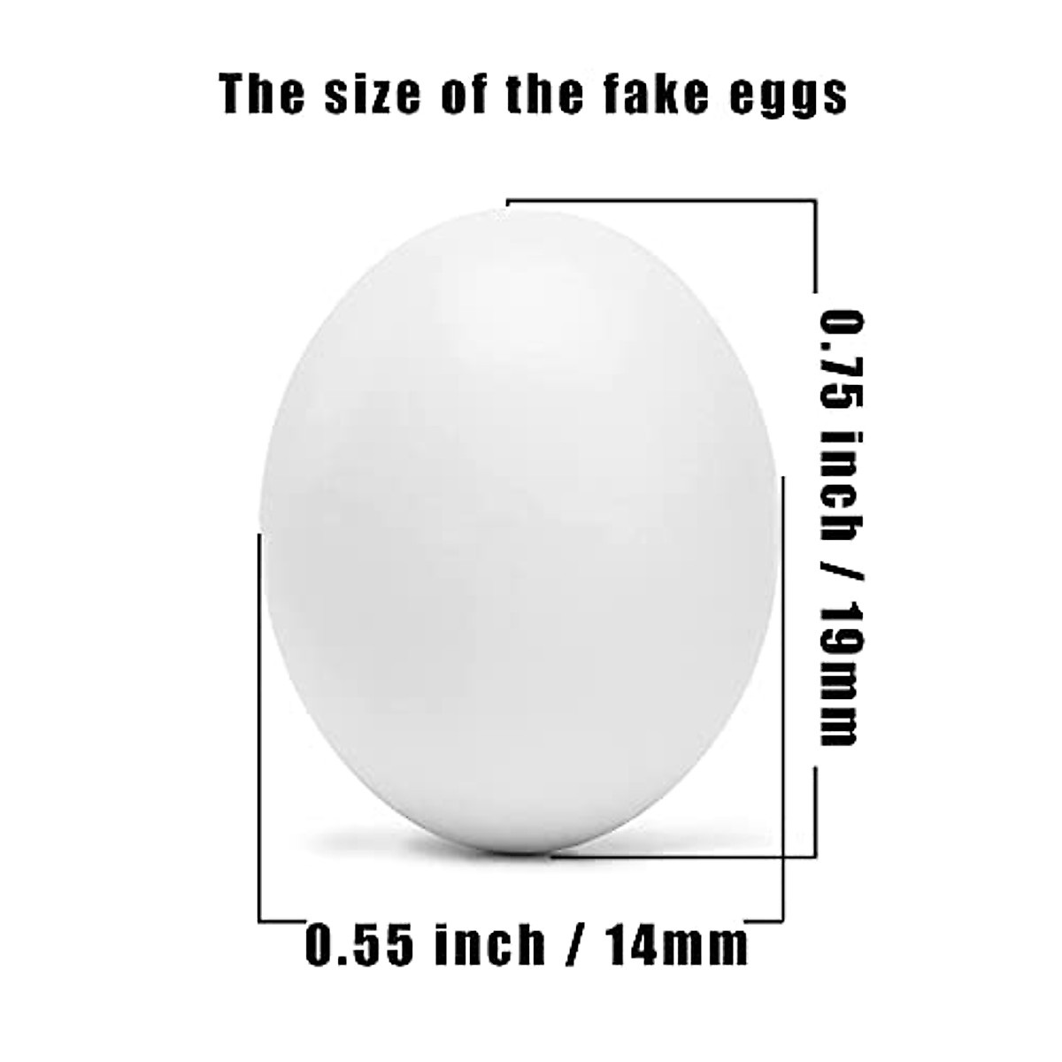 WOLEDOE 8Pcs Fake Bird Eggs, Stop Egg Laying fit Parrotlet, American Parakeet, Budgie, Diamond-Dove Artificial Eggs 14mm*19mm