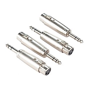 XLR to 1/4 Adapter, Ancable 4-Pack XLR Female to 6.35mm TRS Male Convertor, Balanced Audio Gender Changer
