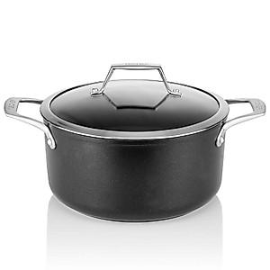 TECHEF - Onyx Collection - 5-quart Soup Pot with Glass Lid, coated with New Teflon Platinum Non-Stick Coating (PFOA Free) (5-quart)