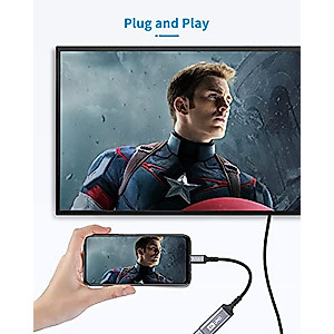 Sniokco USB C to HDMI Adapter, High Speed Portable Type C to HDMI Converter for Home Office, Aluminum, Compatible with i.Phone 15 Pro/Max, MacBook Pro/Air, Surface, i.Pad Pro/Air, XPS, G,alaxy S8-S23