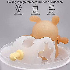 Teething Toys for Babies 0-6 Months, Never Drop Silicone Baby Mitten Teether for Soothing Teething Pain Relief, Baby Chew Toys for Sucking Needs White - Dilovely