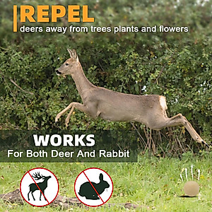Ksqurelnb Deer Repellent, Rabbit Repellent Outdoor, Deer and Rabbit Repellent for Plants, Powerful Rabbit Repellent for Darden, Deer Deterrent for Darden, Deer Away, Rabbit Deterrent for Yard - 8P