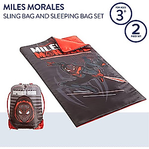 Idea Nuova Miles Morales Sling Bag Slumber Set, 30" Wx54 L