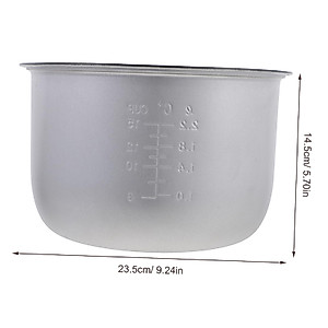 FELTECHELECTR Rice Cooker Liner Rice Pot Inner Pot Rice Cooking Multi-use Pot Cooked Rice Container Power Cooker Parts Cooker Inner Tank Aroma Rice Cooker 10 Cup Food Insert Intelligent Alloy