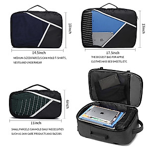 Asenlin 40L Travel Backpack for Women Men，17 Inch Laptop Backpack Flight Approved Luggage Carry On Water Resistant Computer Backpack for Weekender Overnight Large Daypack Black