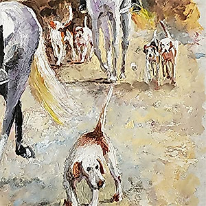 SOLD - Sunday's Outing, English Hunt by Internationally Renowned Painter Yary Dluhos