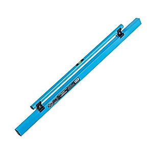 OX TOOLS Pro Series 96-Inch Concrete Screed with Leveling Vial | Aluminum | Lightweight & Reversable Handle | Screed for Cutting and Smoothing | 8' Concrete Screed