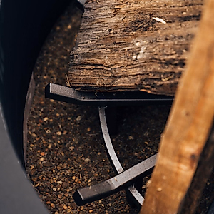 Titan Great Outdoors 24" Wagon Wheel Fire Grate, Decorative Wood Burning Lifted Grate Pit