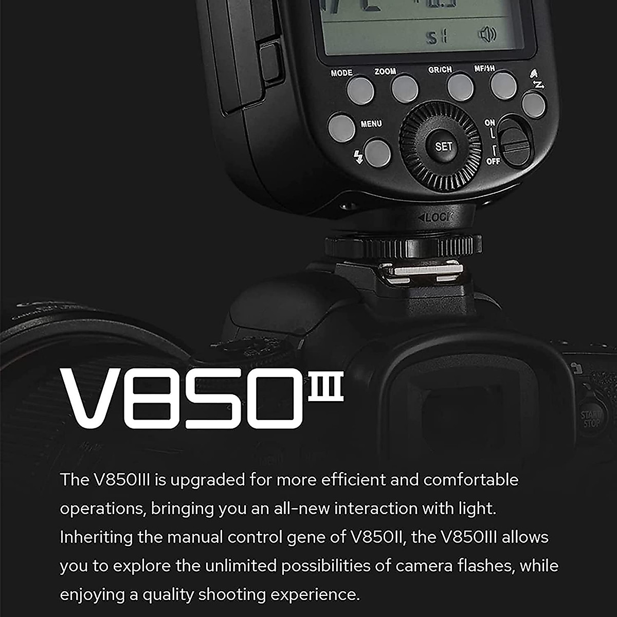 Godox V850III 2600mAh Li-ion Battery Camera Flash for Canon Sony Nikon Fuji Fujifilm Olympus Panasonic Pentax Camera Flash Speedlight Speedlite,for DSLR Cameras Digital Cameras with Standard Hot Shoe