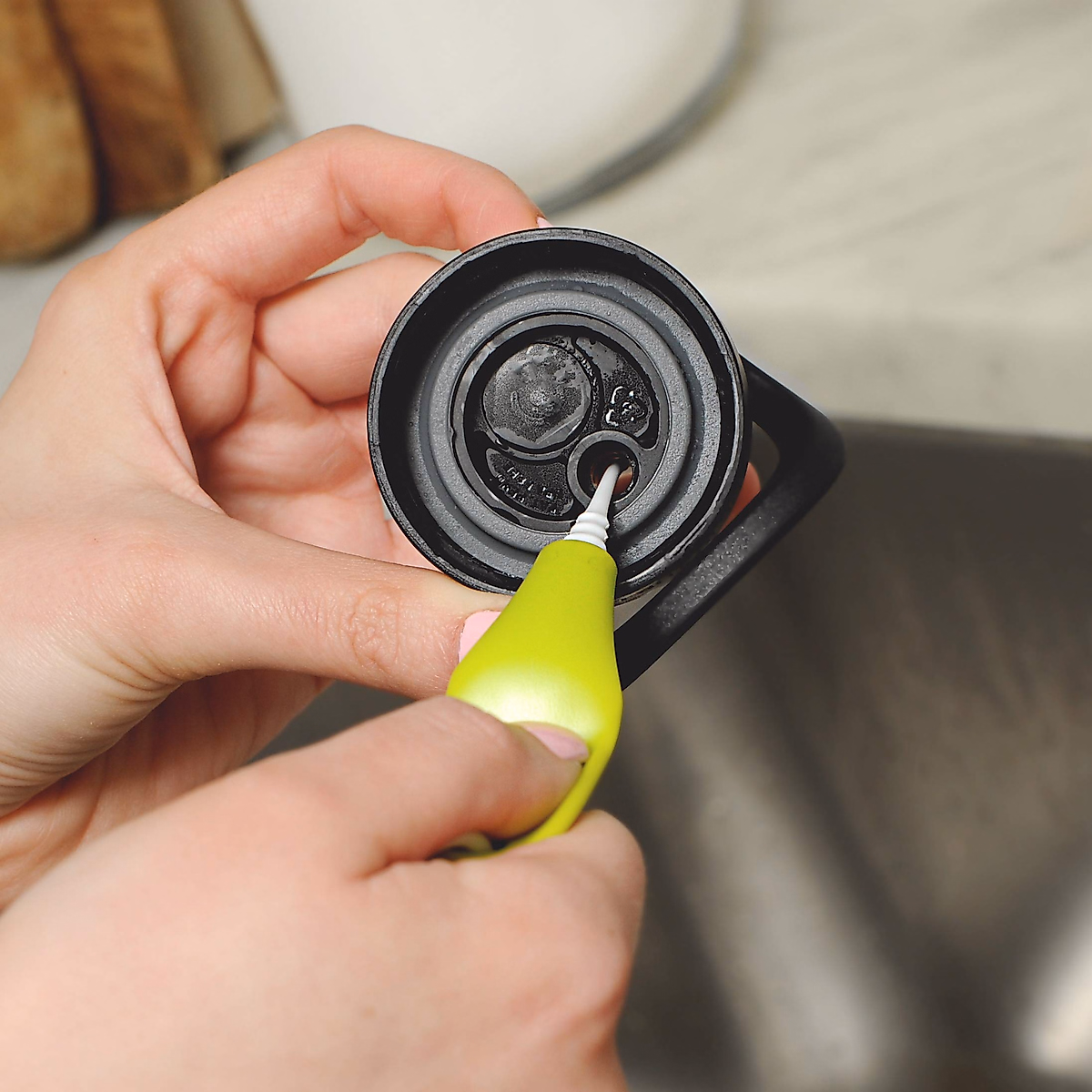 Full Circle Green Little Sipper Bottle and Straw Detail Cleaning Brush Set, One Size