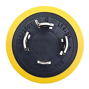 Parkworld 884975 Generator Adapter 4-Prong Locking 20A L14-20 Plug to 30A Locking L14-30 Receptacle