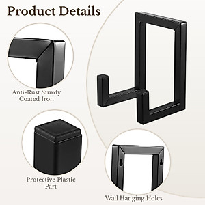 Tideme Vinyl Record Storage Holder, Black Metal Vinyl Record Display Stand, Metal Album Storage for Vinyl Records