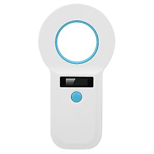 Pet Microchip Scanner, RFID EMID Animal Microchip Tag Reader Scanner, Rechargeable Handheld Pet Chip ID Scanner, 128 Records Data Storage Animal Tag Scanner, Animal ID Tag Scanner