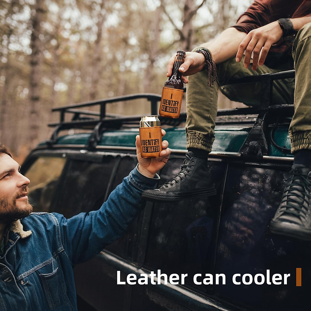 Viteorgl-Dad Birthday Gifts, Dad Gifts for Birthday, Impeccable Birthday Gifts for Dad，Men,Gifts for Dad's Special Day， Cool gift-Unique Gifts for Men，Dad Birthday Gifts-Leather Can Cooler 12 OZ