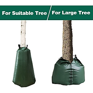 20 Gallon Tree Watering Bags, 6 Pack Slow Release Watering Bag with Zipper, Premium PE Drip Irrigation System for Trees, Reusable, 3-8 Hours Releasing Time