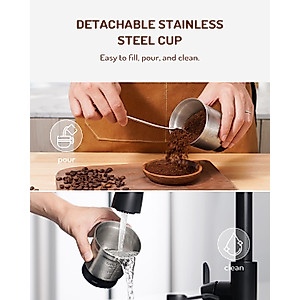 SHARDOR Adjustable 12 Cup Coffee Grinder Electric with 3 Grinding Settings, Stainless Steel Coffee Bean Grinder for Spice Nut Herb, Espresso Grinder with 1 Removable Stainless Steel Cup