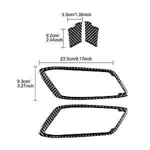 AIRSPEED for Supra Door Handle Panel Cover Carbon Fiber Door Pull Handle Frame Sticker Inner Trim for Toyota Supra GR A90 A91 MK5 2019-2022, Black