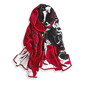 PoeticEHome 100% Mulberry Silk Long Scarf - Women's Large Oblong Shawl for Head, Neck, and Hair Wrap, with Gift Packaging