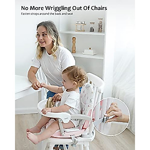 UBRAVOO Baby Booster Seat for Dining Table with Removable Tray & Cushion, 3in1 Portable Toddler Booster Seat, 4 Height Adjustable Travel High Chair for Babies and Toddlers