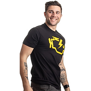 Ann Arbor T-shirt Co. Check Engine Light | Funny Mechanic Car Clothing Men T-Shirt-(Adult,L) Black