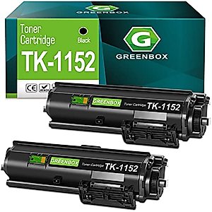 GREENBOX Compatible Toner Cartridge Replacement for Kyocera TK1152 TK-1152 1T02RV0US0 for ECOSYS P2235dw M2635dw M2635dn P2235dn M2135dn M2735dn Printer (2-Pack Black)