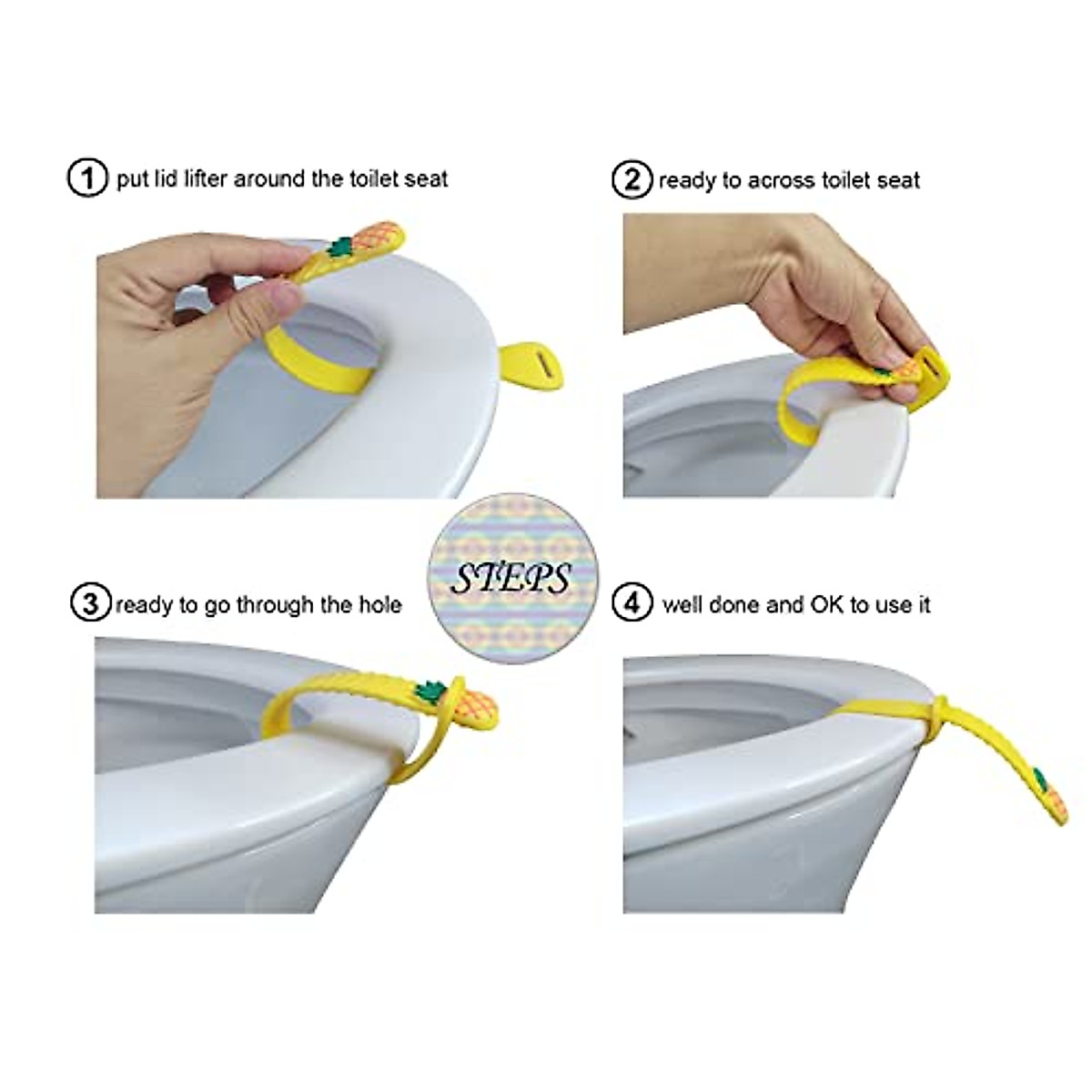 10PCS Toilet Seat Lifter Handle,Toilet Lid Lifter,Toilet Seat Cover Lifer,Toilet Seat Holder Lift Tools,Bathroom Toilet Accessories for Home,Office,Hotel.Make Your Life More Hygienic.XIWUMOER