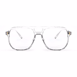 FEISEDY Blue Light Blocking Glasses Fake Nerd Clear Square Computer Lightweight Pilot Glasses Frame Oversized B2866