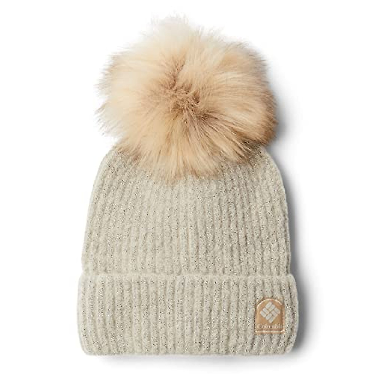 Columbia Men's Winter Blur Pom Pom Beanie, Chalk, One Size