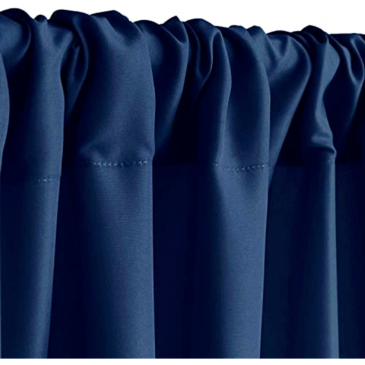 Hiasan Navy Blue Backdrop Curtains for Parties, Polyester Photography Backdrop Drapes for Family Gatherings, Wedding Decorations, 5ftx10ft, Set of 2 Panels