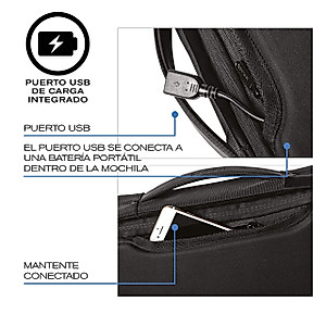 XDDesign P705.571 Bobby Bizz Anti Theft Compact Travel Laptop Backpack and Briefcase with USB Port, Integrated Lock, and Hidden Compartments, Black