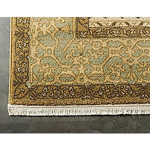 Unique Loom Palace Collection Area Rug - Saray (5' 1" x 8' Rectangle, Cream/ Light Brown)