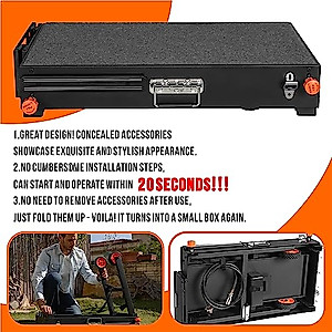 JiRiCHMi Grill Table,Blackstone Griddle Stand,BBQ Prep Table With Wheels And Seasoning Tray,Universal Grill Cart Fit 17 Inch Or 22 Inch Griddle,Folds Flat Quickly Ninja Grill Stand