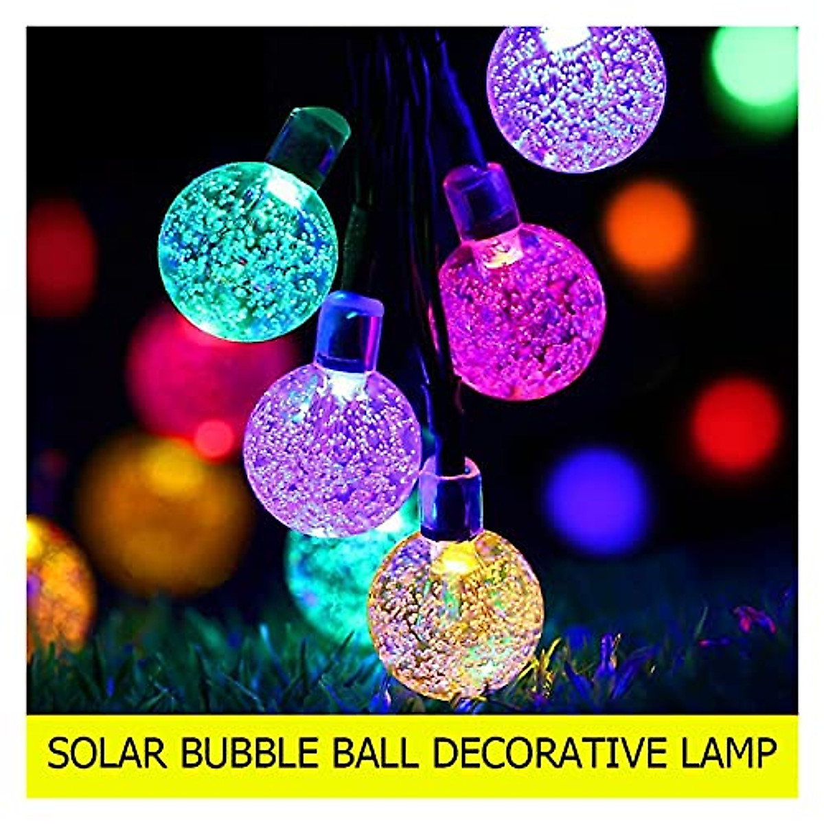 Xiaobei Solar Lights Outdoor Garden, Crystal Ball Solar Lights, Outdoor Decoration Garland Lights, Suitable for Home Garden Decoration, Party Wedding Christmas Decoration