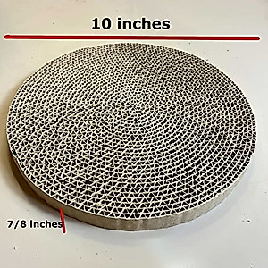ShioSel - Cat Scratch Pads, Cat Scratcher Cardboards, Scratching Pads, Replacements, Insert, Round - 6-Pack