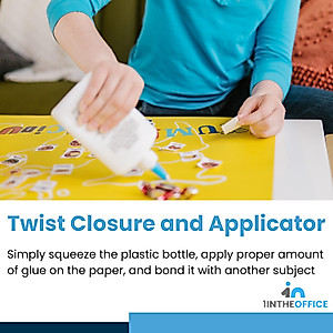 1InTheOffice Washable School Glue, Premium-Quality Glue, White, 1.25 Oz, 24 Pack