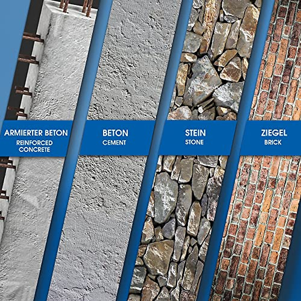 S&R Carbide Drill Bit Set SDS-Plus for Concrete, Granite, Stone. Drill Bit Set 6 Pieces 5, 6, 8 x 110 mm; 6, 8, 10 x 160 mm in Plastic Box - Hammer Drill and Impact Drill Bits