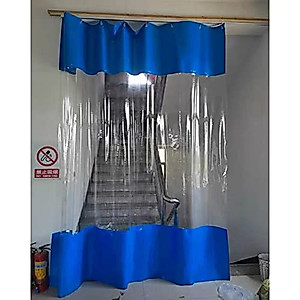 Outdoor Vinyl Waterproof Curtain, Clear Tarp Panel, Weather Resistant, with Grommets & Hooks, for Pergola, Porch, Gazebos (Color : Clear, Size : 2.5x2.5m/8.2x8.2ft)
