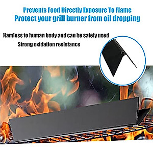 DONSIQIZZ 7636 15.3 Inch Flavorizer Bars Replacement for Weber Spirit II 300 Series, Spirit E310 E320 E330 S310 S320 S330 Grill Parts with Front Control Knobs, 5 Pack Porcelain Enameled Heat Plates