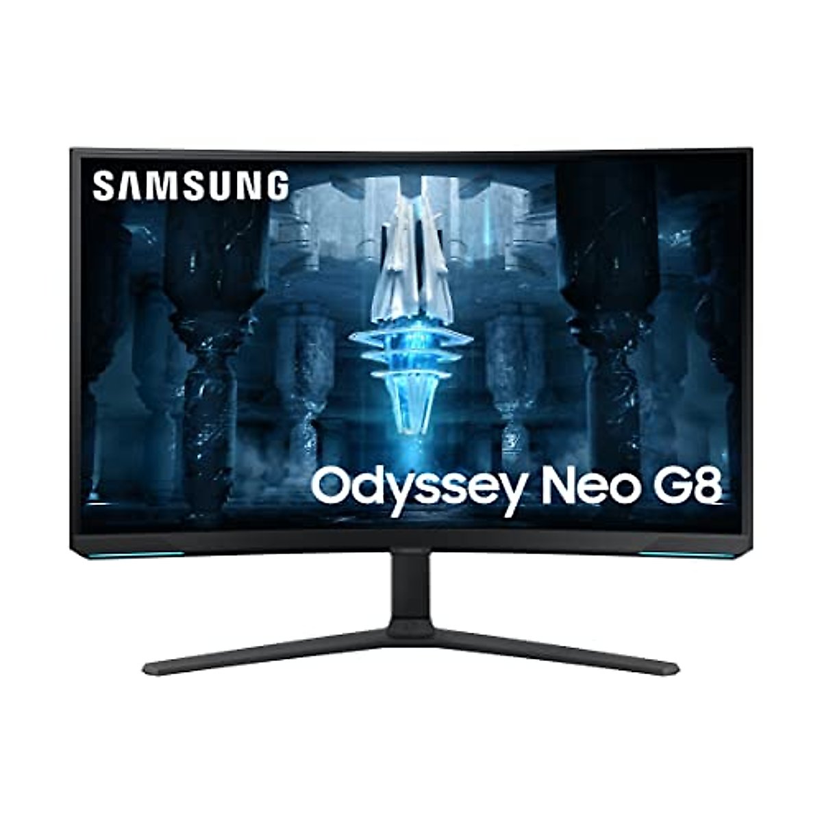 SAMSUNG 32" Odyssey Neo G8 4K UHD 240Hz 1ms G-Sync 1000R Curved Gaming Monitor, Quantum HDR2000, AMD FreeSync Premium Pro, Matte Display, Ultrawide Game View, DisplayPort, Black & White, 2022