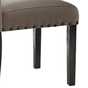 ACME Nolan Side Chair (Set-2) - 72852 - Linen & Salvage Dark Oak