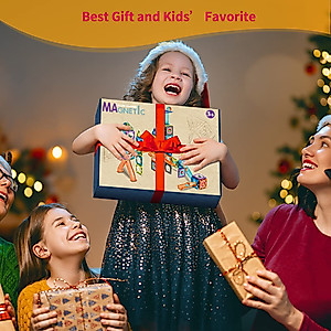 132Pcs Magnetic Tiles Marble Run Building Set for Kids, Marble Run Race Magnet Blocks Toys, Child STEM Learning & Educational Brain Development Toys for Age 6+ 7 8 9 10 Boys Girls Birthday Xmas Gift