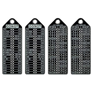 GPIO Name BCM wPi Pinout Reference Card for Raspberry Pi Model A+, B+, Zero, 2, 3, 3B+, 4B (Pack of 4pcs)