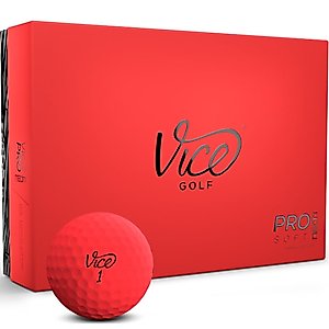 Vice Pro Soft Golf Balls, Red (One Dozen)