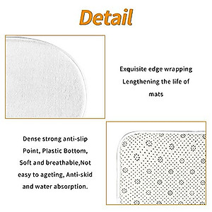 AOYEGO King and Queen Bathroom Rugs Set of 3 Couple Design Black Background Non Slip 31.5X19.7 Inch Soft Absorbent Polyester for Tub Shower Toilet