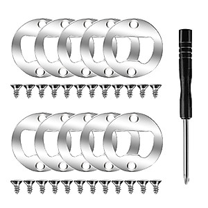 Juome 10 Sets Bottle Opener Inserts Kit, Stainless Steel Metal Inserts DIY Beer Opener, Wrench/Spanner with Screws for Bottle Opener Resin Molds Kit