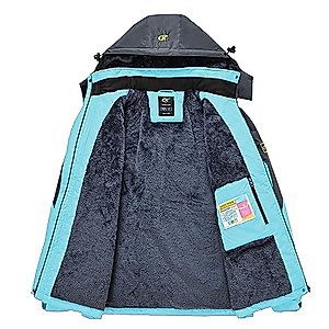 Pdbokew Women's Skiing Snowboarding Jackets Fleece Hood Mountain Snow Coat