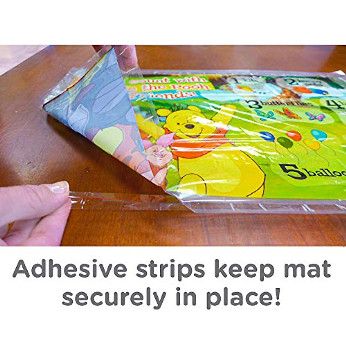 Disney Winnie The Pooh Table Topper Disposable Stick-on Placements in Reusable Package, 50 Count, Basic (10165)