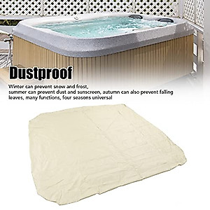 Naroote Spa Bath Rainproof Cover, Waterproof Tear Resistant Outdoor Bathtub Dust Cover Dustproof Breathable for Garden (Beige)
