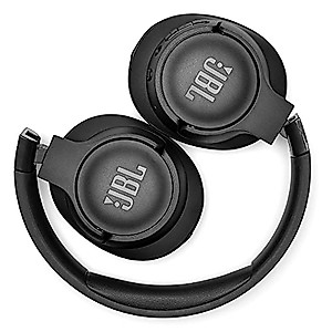 JBL Tune 710BT Wireless Over-Ear Headphones - Bluetooth Headphones with Microphone, 50H Battery, Hands-Free Calls, Portable (Black) (Renewed)